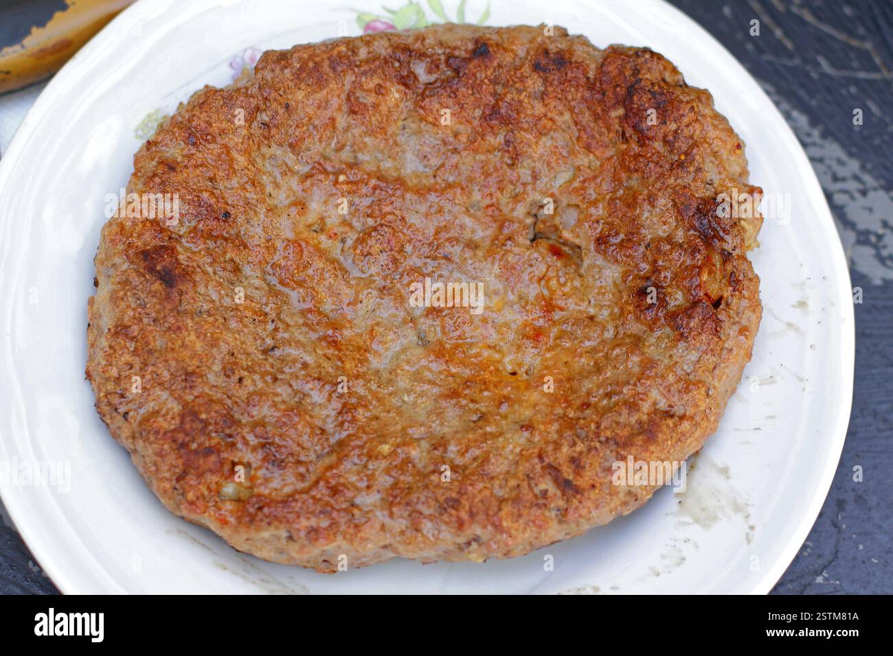 Grilled Patty Burger Stock Photo - Alamy