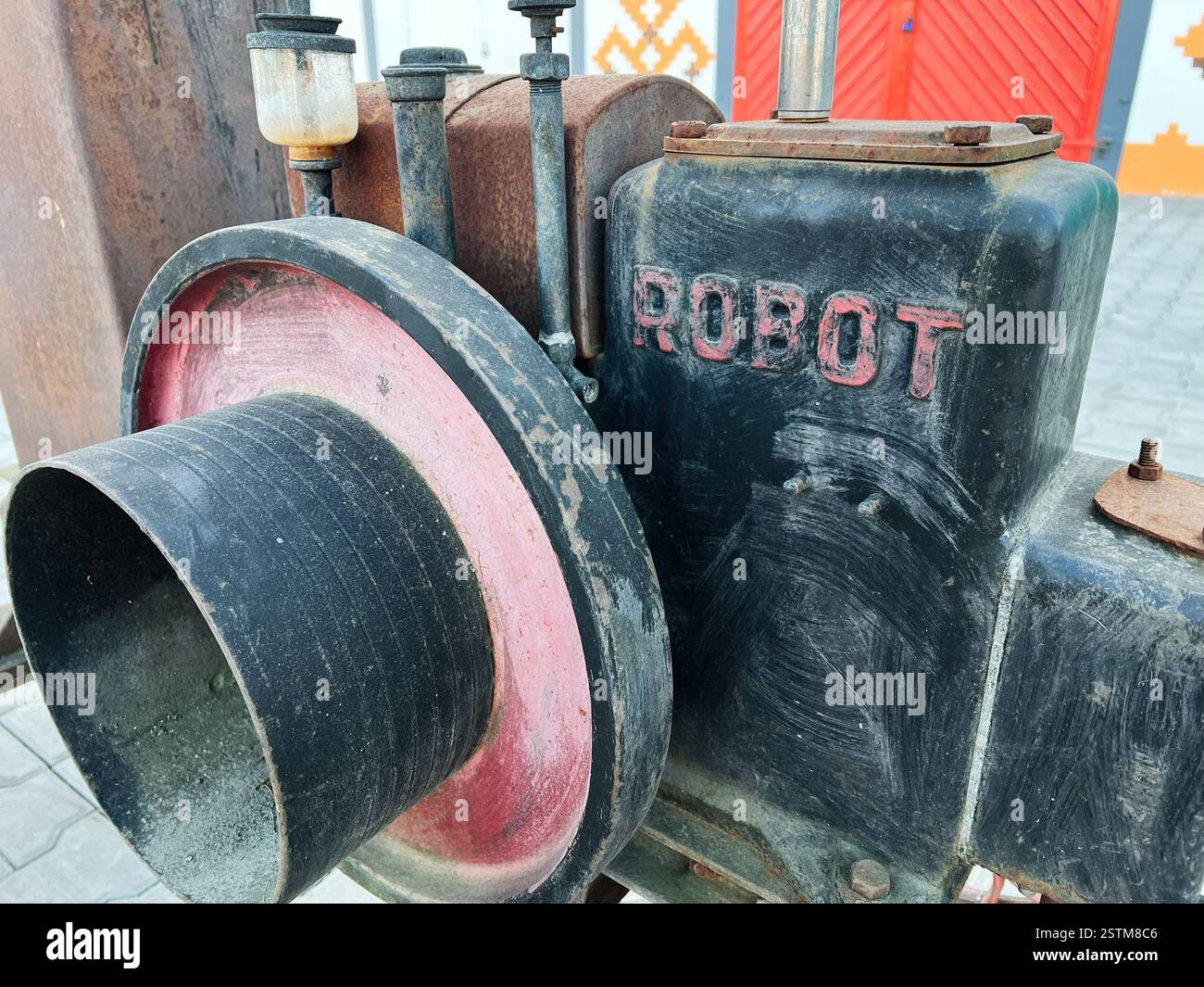 Velykyi Khodachkiv, Ukraine - February 18, 2025: A retro mechanical ...