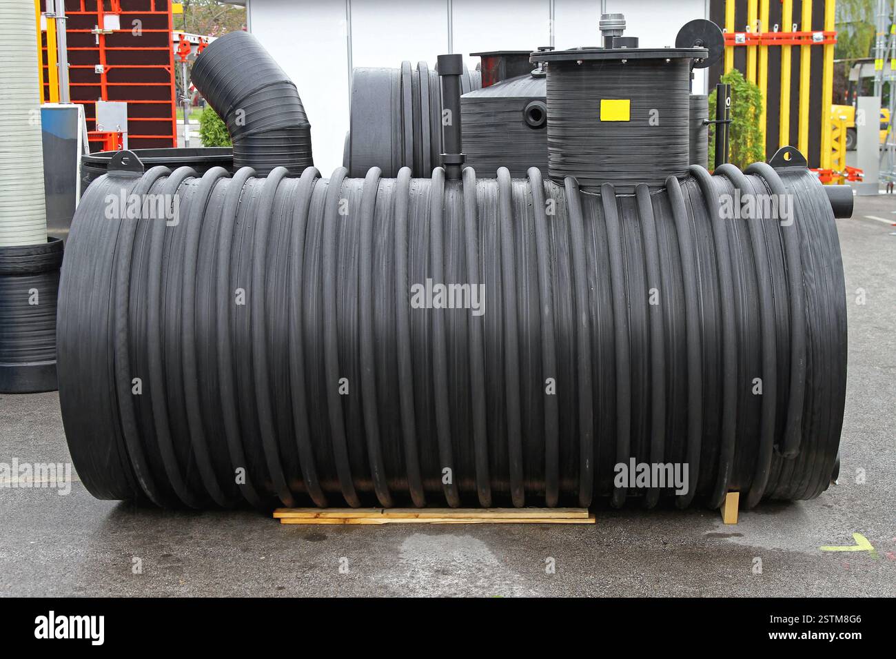 Black plastic storage tank for underground installation hi-res stock ...
