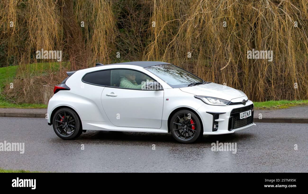 Milton Keynes,UK - Feb. 16th 2025: 2022 white Toyota gr Yaris circuit ...
