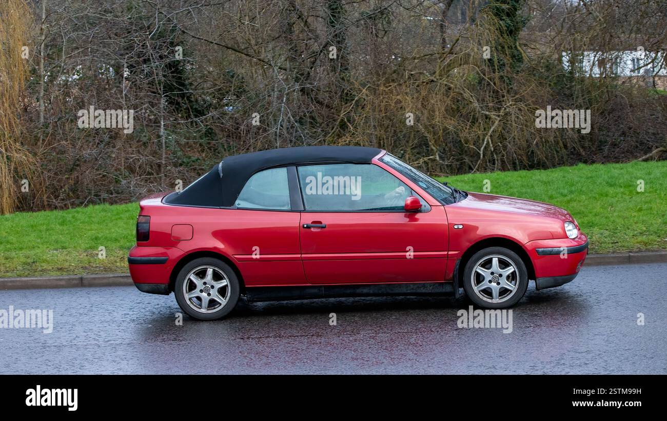 Milton Keynes,UK - Feb. 16th 2025: 2001 red Volkswagen Golf convertible ...