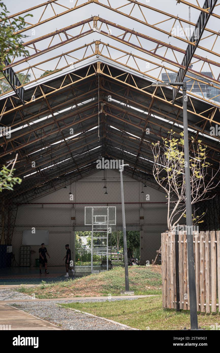 Bangkok, Thailand - Feb 19, 2025 - Basketball backboard with the hoop ...