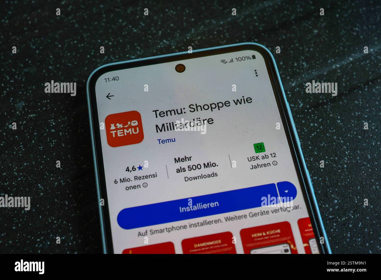 Stockbilder 02/2025 Temu Shopping APP *** Stock images 02 2025 Temu ...