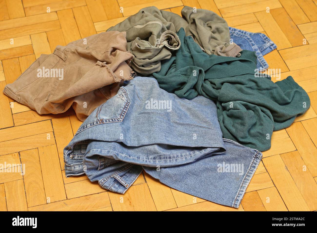 Bunch of Old Worn Out Old Clothes Stock Photo - Alamy
