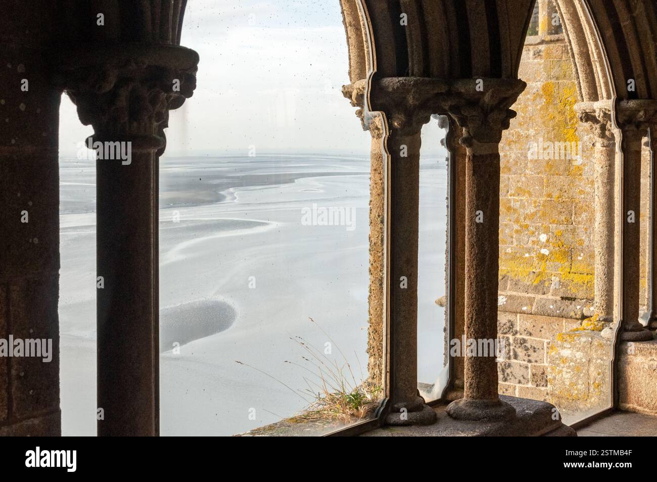 Mont Saint-Michel, France - January 25, 2016: Detailed view of the ...