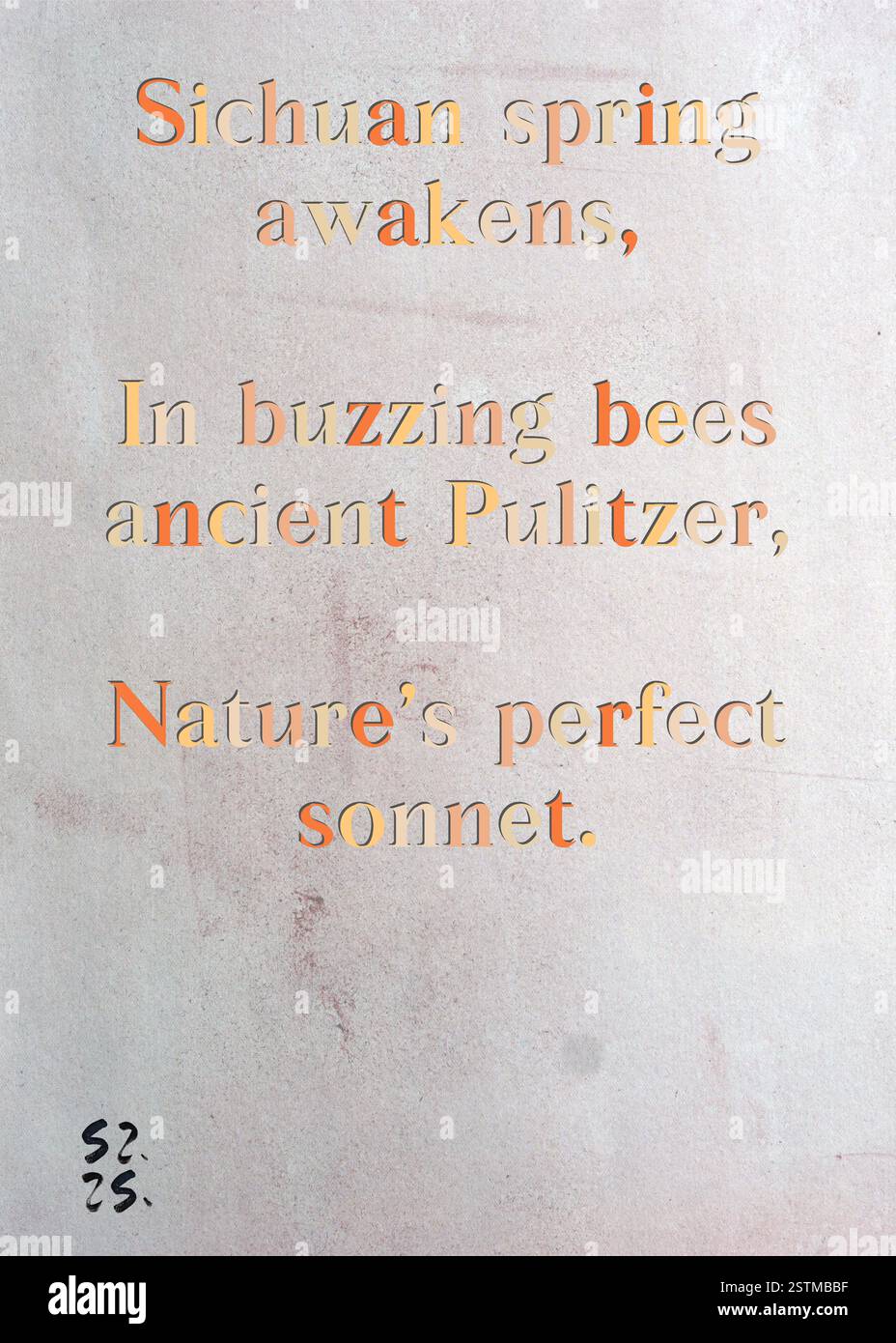 Sichuan spring awakens, In buzzing bees ancient Pulitzer, Nature's ...
