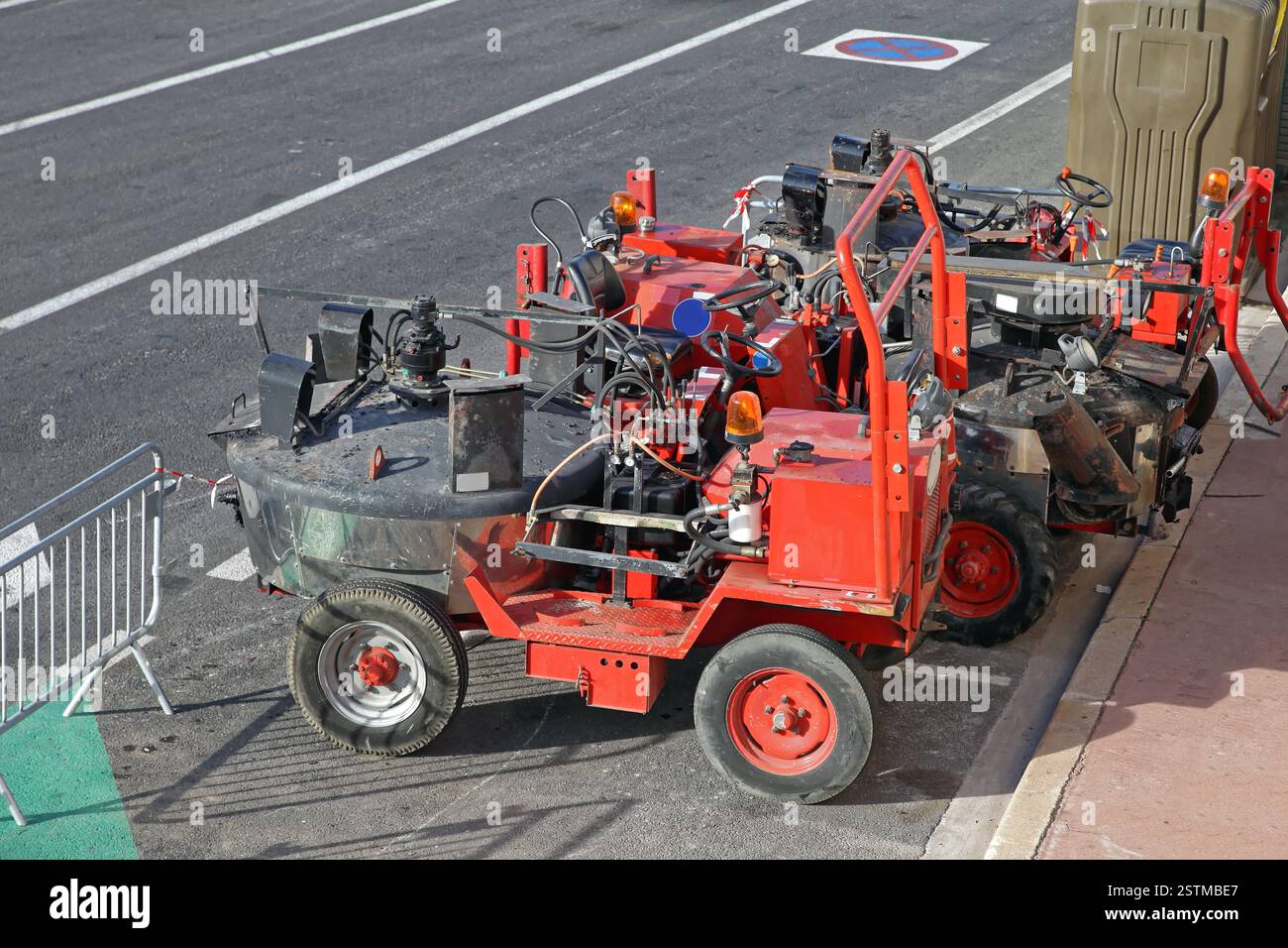 Pavement Marking Machines Stock Photo - Alamy