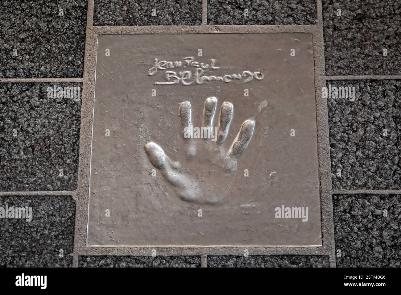 Belmondo Hand Print Stock Photo - Alamy
