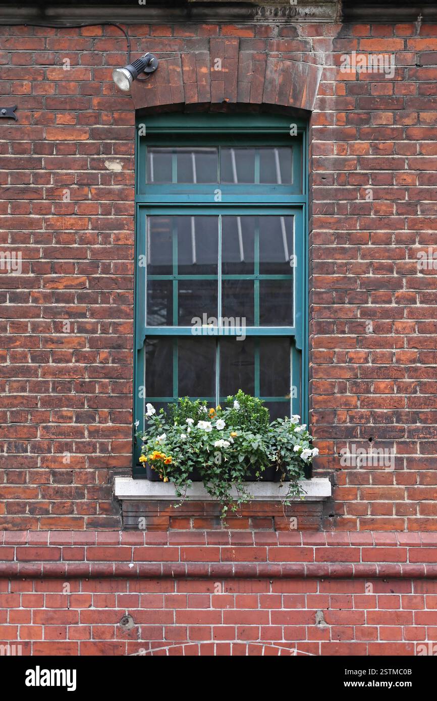 Red Brick Window Stock Photo - Alamy