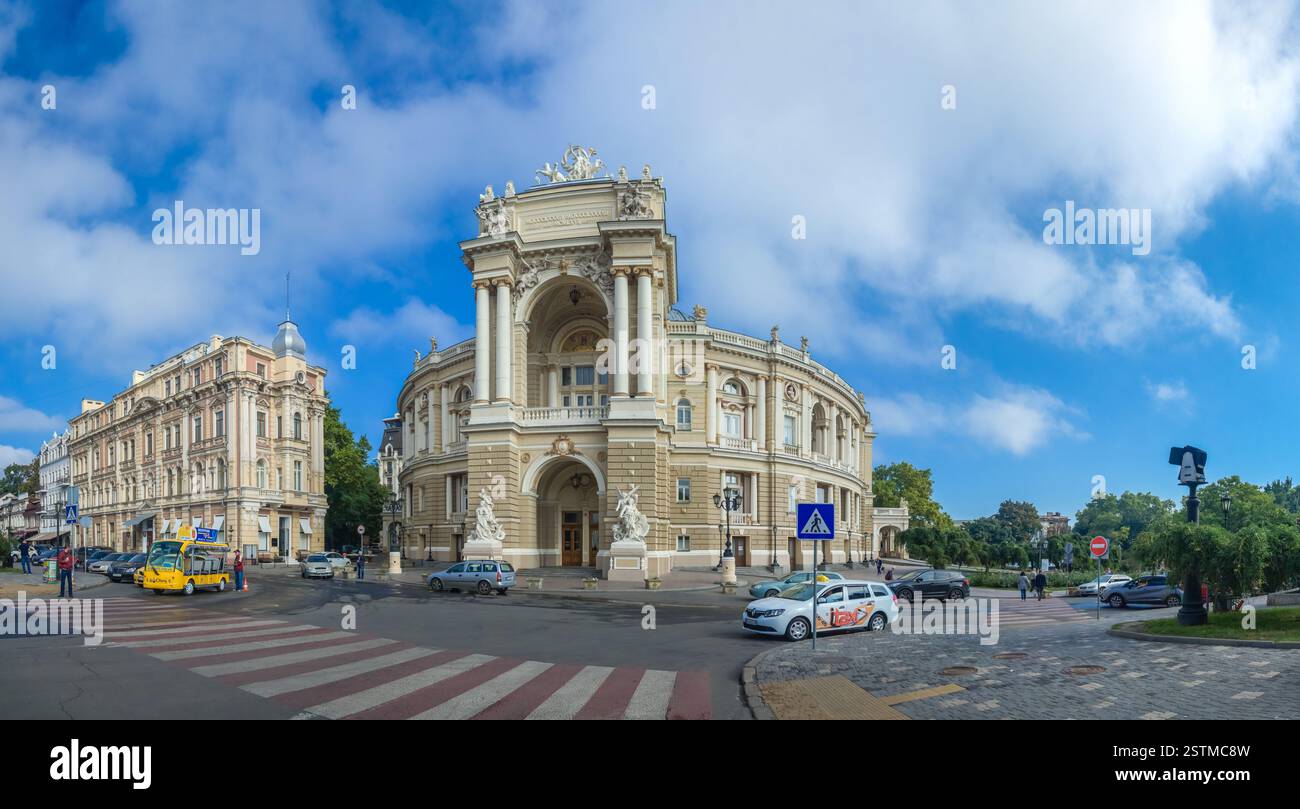 Odessa Opera theatre panoramic view Stock Photo - Alamy
