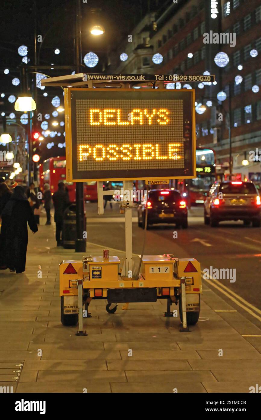 London, United Kingdom - November 22, 2013: Delays Possible Led Traffic ...