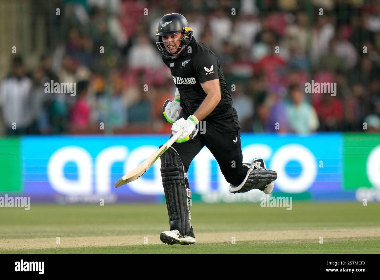 New Zealand's Tom Latham runs to take a score during the ICC Champions Trophy cricket match ...