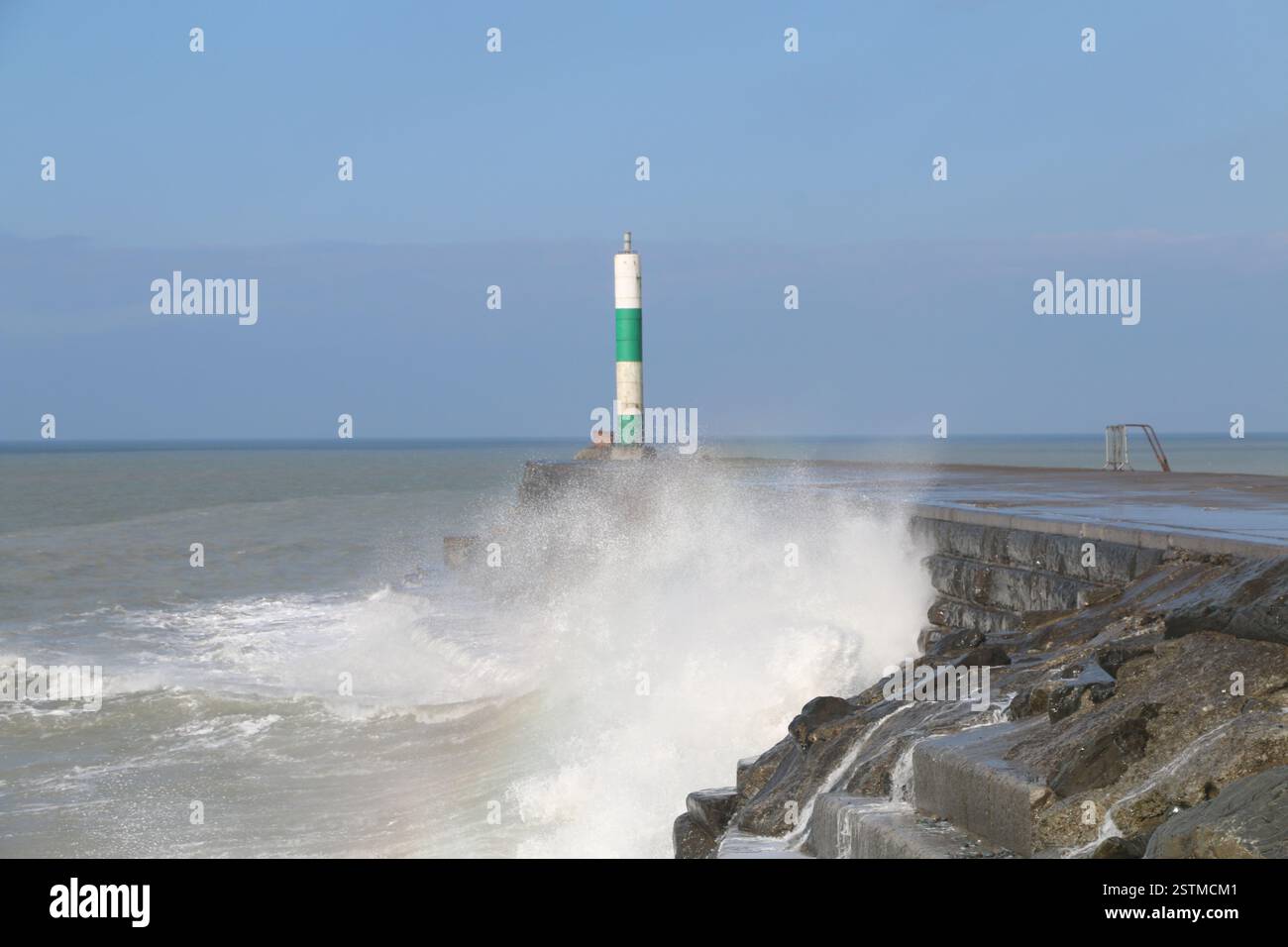 Aberystwyth Wales Ceredigion UK weather February 19th 2025 . Windy with ...