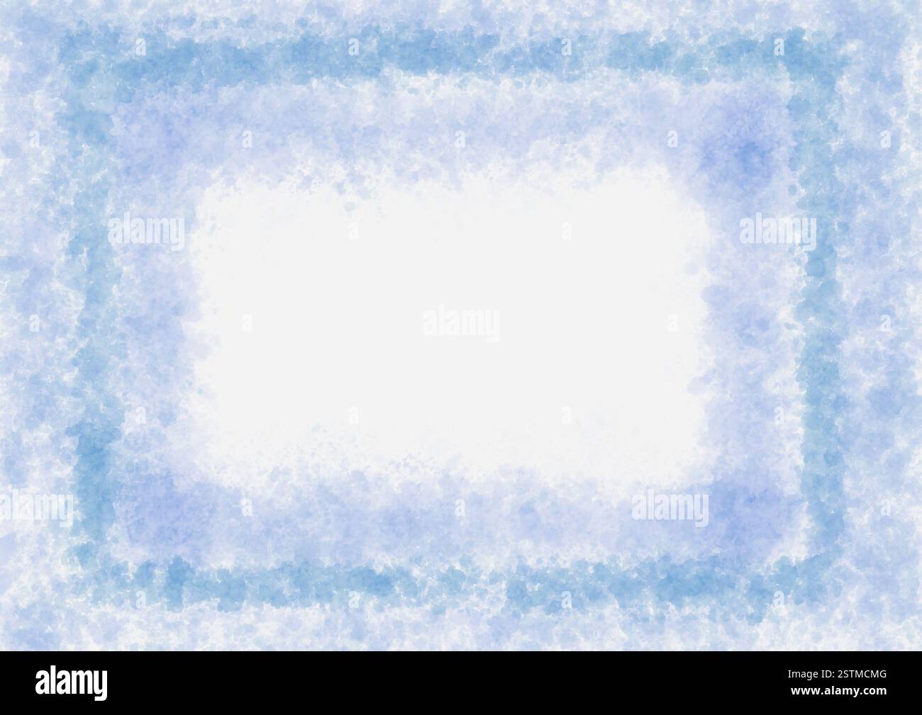 Messy watercolor light blue frame for scrapbooking hi-res stock ...