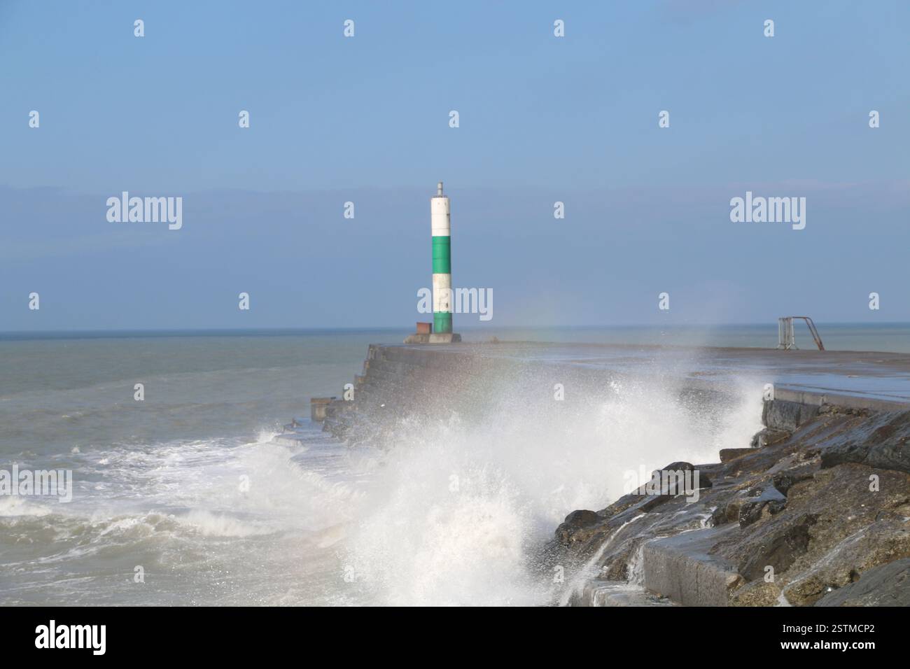Aberystwyth Wales Ceredigion UK weather February 19th 2025 . Windy with ...