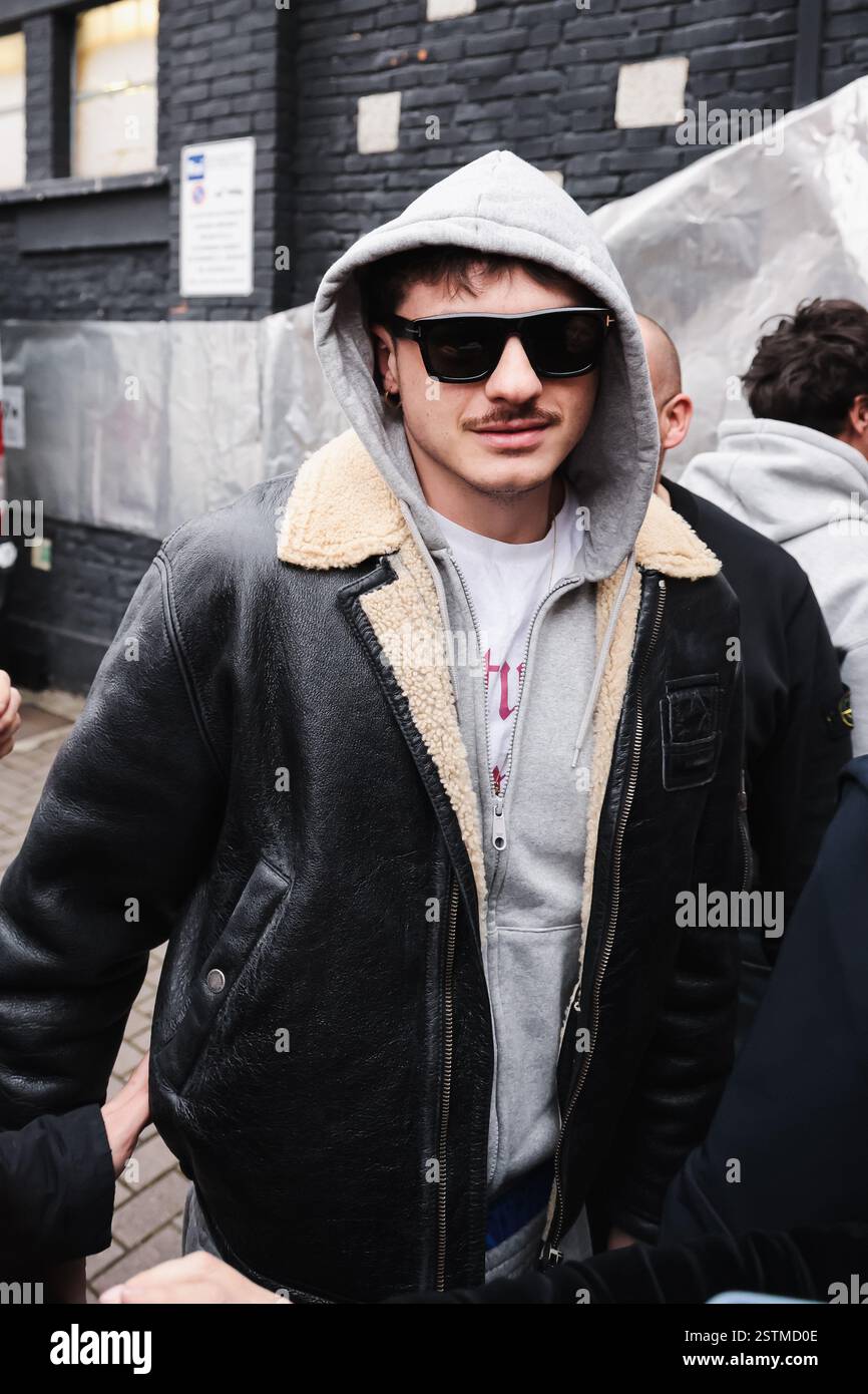 Milan, Italy. 18th Feb, 2025. Milan, The arrivals of the guests of the ...