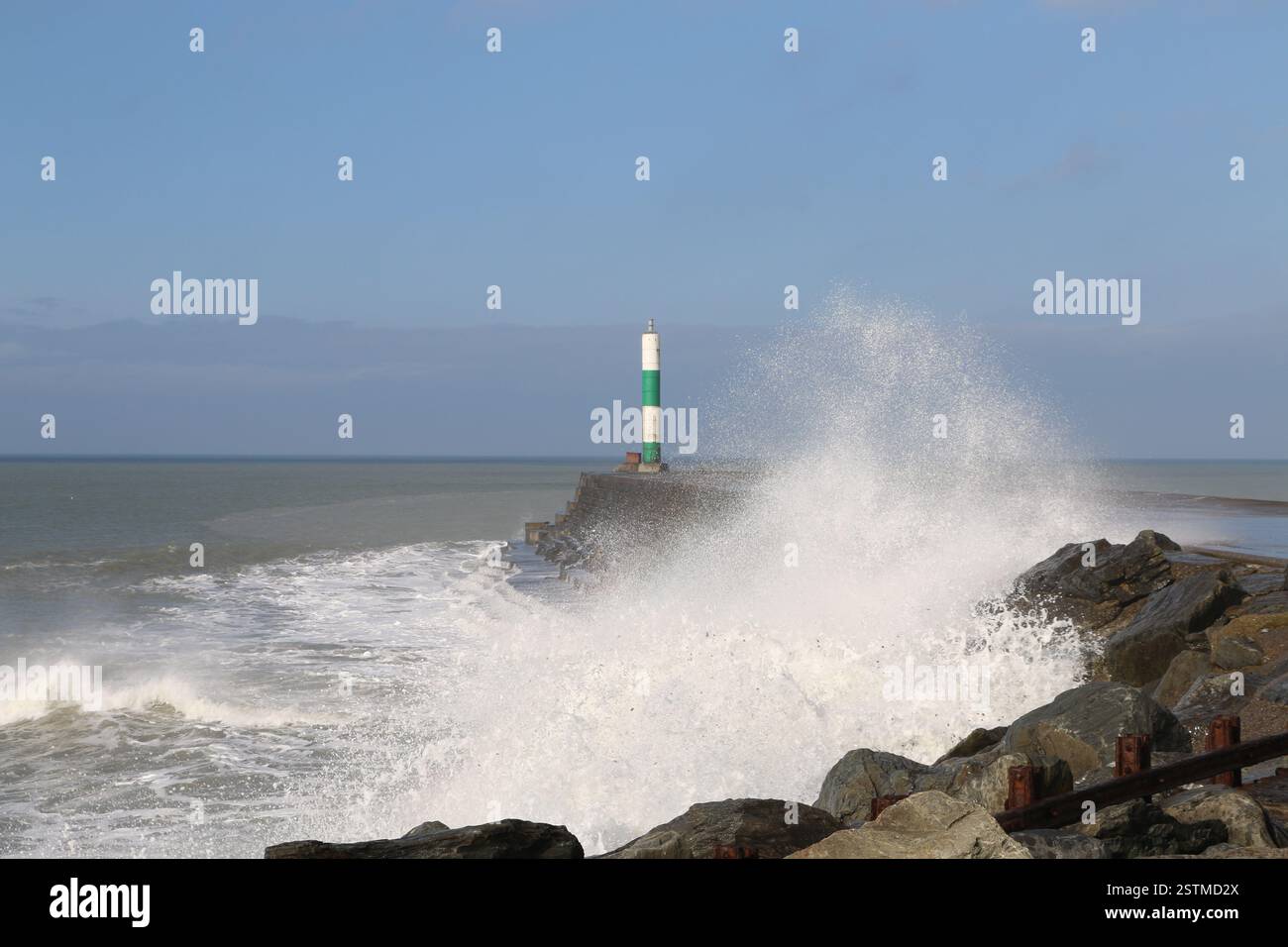 Aberystwyth Wales Ceredigion UK weather February 19th 2025 . Windy with ...