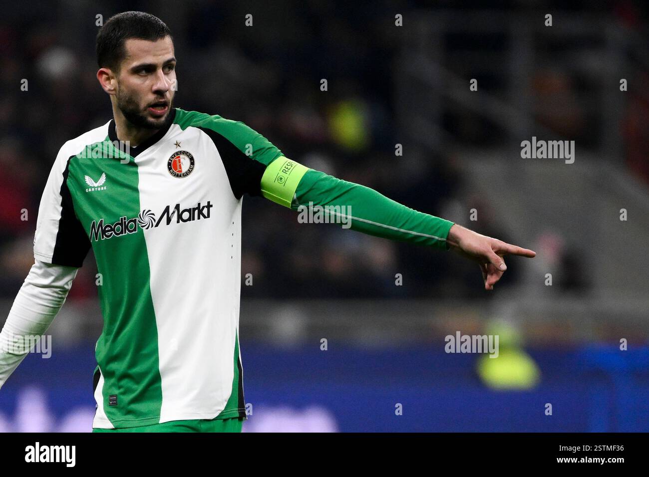 David Hancko of Feyenoord gestures during the UEFA Champions League ...
