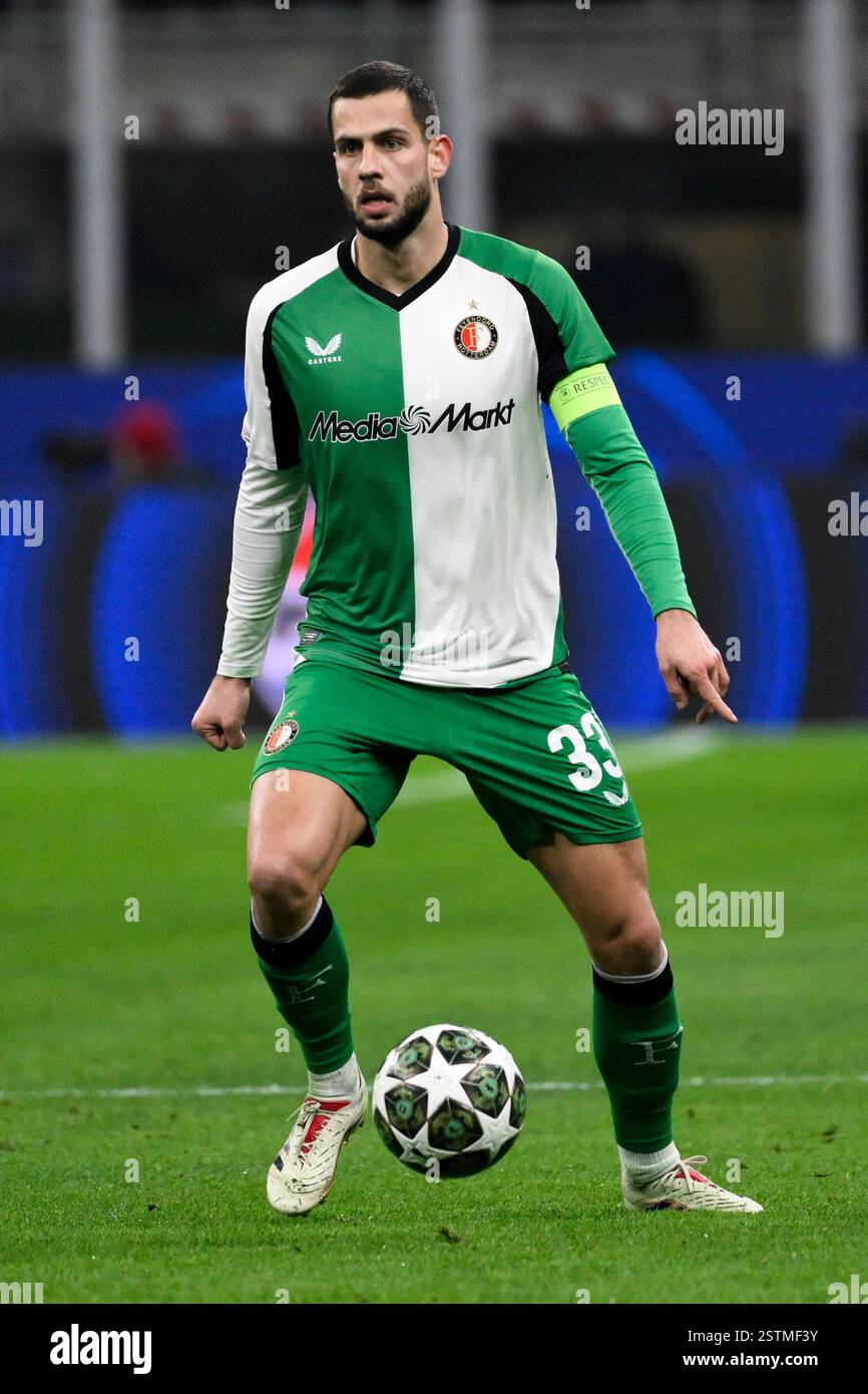 David Hancko of Feyenoord in action during the UEFA Champions League ...