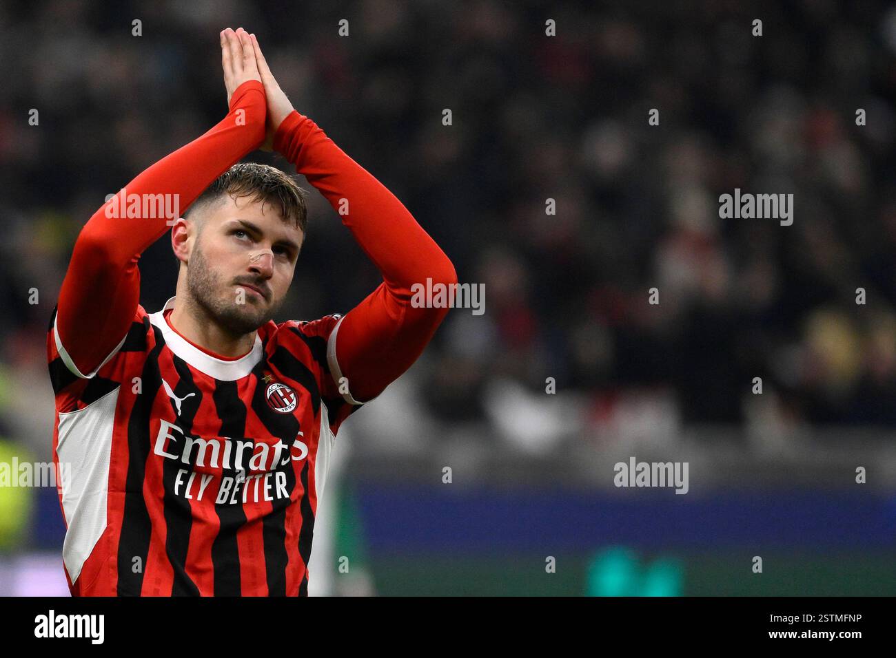 Santiago Gimenez of AC Milan celebrates after scoring the goal of 1-0 ...
