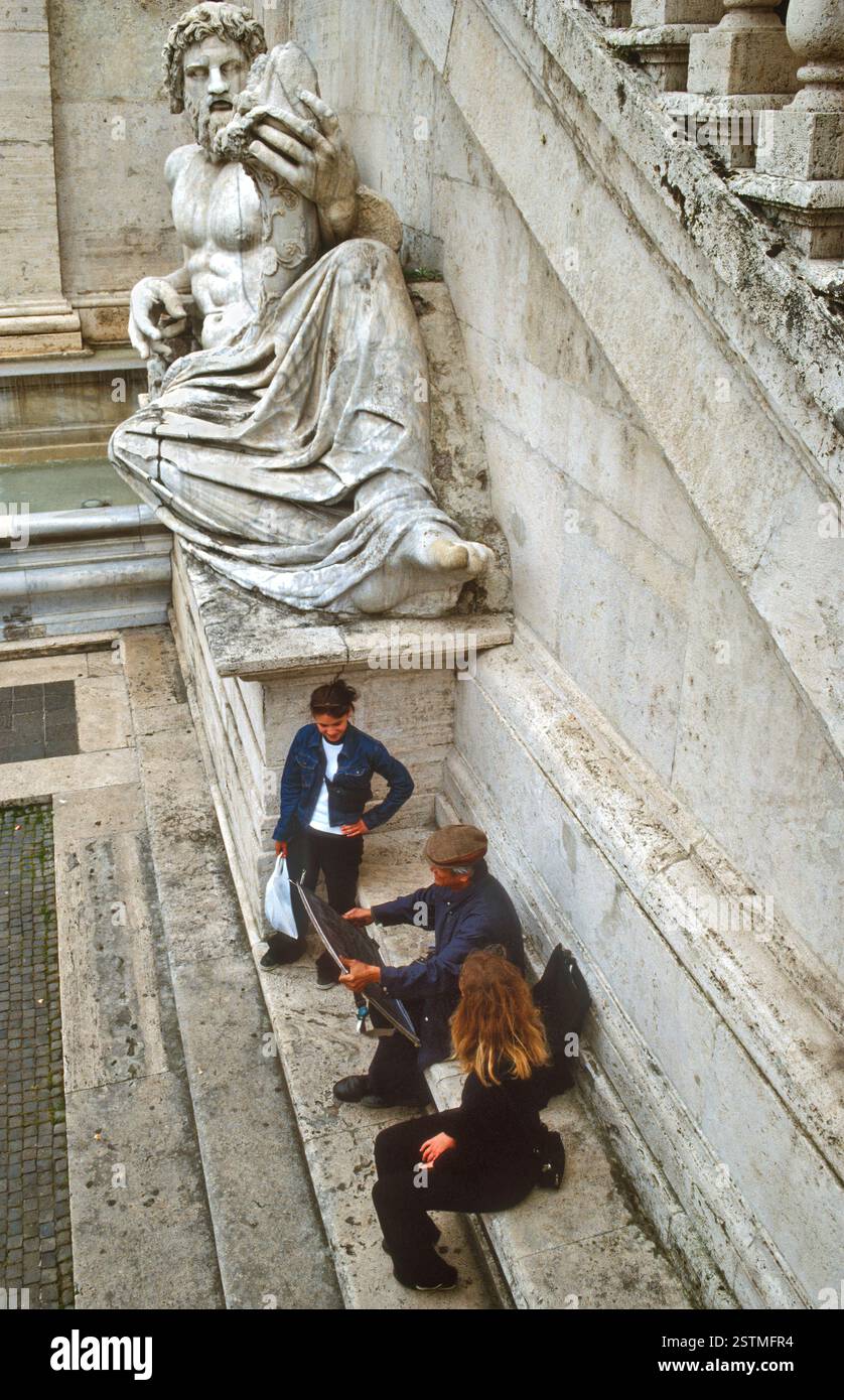 Statue of Tevere, originally Tigris, at Palazzo Senatorio, Piazza del ...
