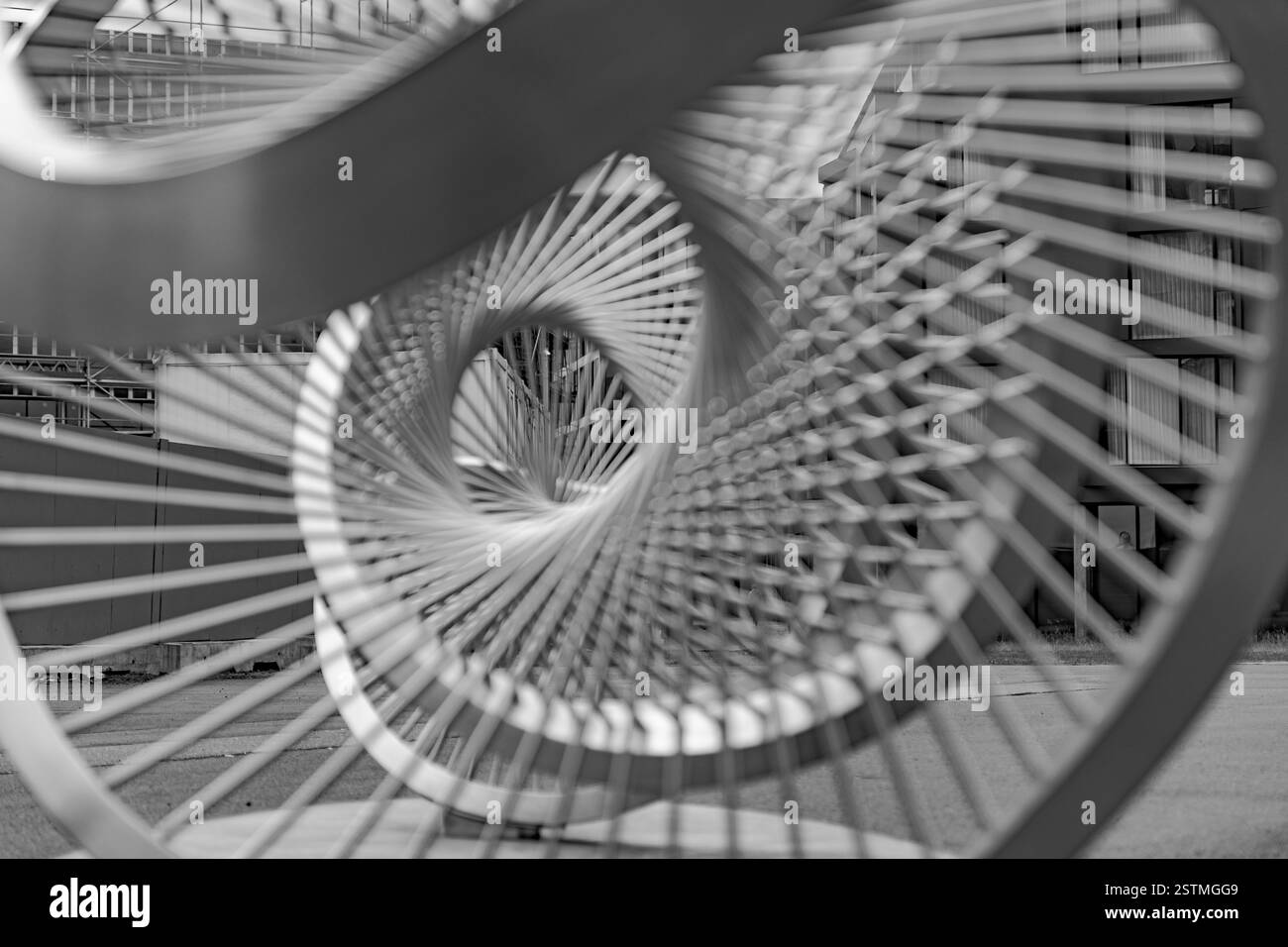 iceland monuments abstract sculptures black and white Stock Photo - Alamy