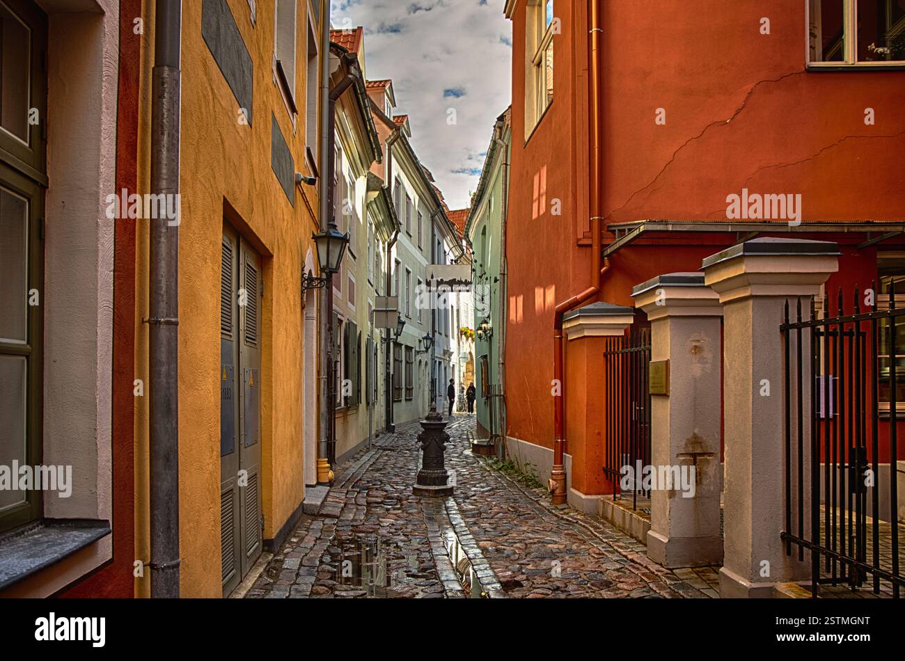 The Old Town in Riga is the oldest part of the city on the right bank ...
