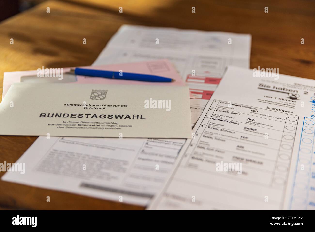 MUNICH, GERMANY - FEBRUARY 24, 2025: Envelope with documents for ...