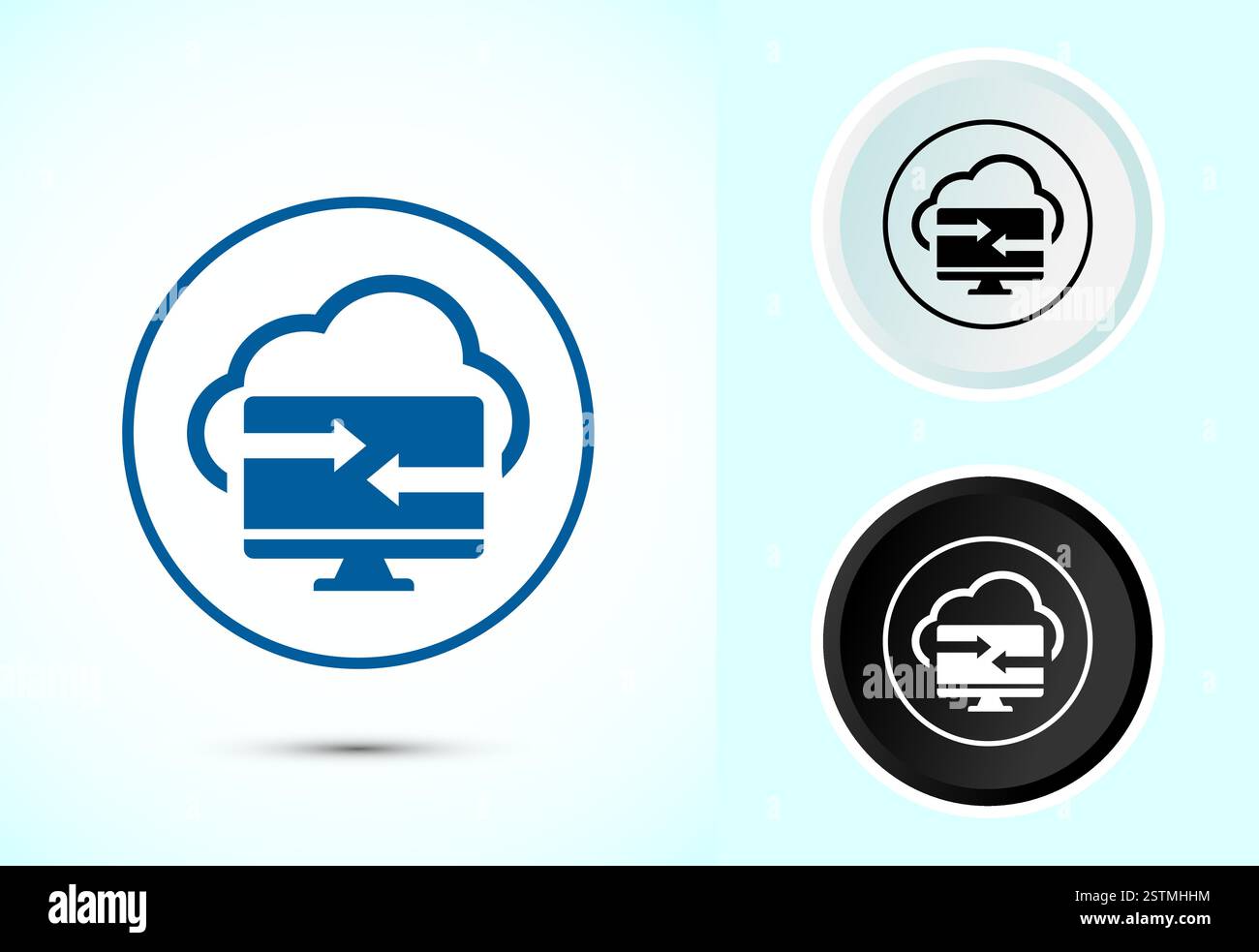 Data exchange icon design illustration, Data transfer sign for apps and ...