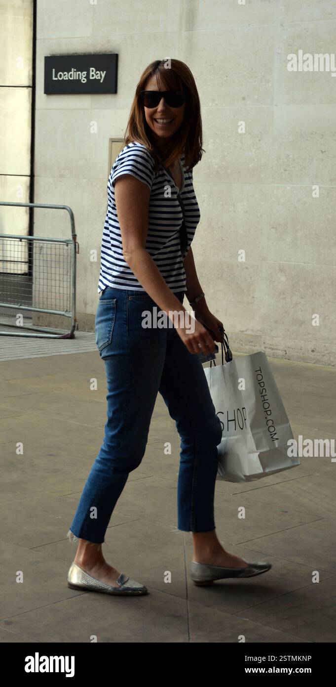 Tv presenter Alex Jones bbc broadcasting house london Stock Photo - Alamy