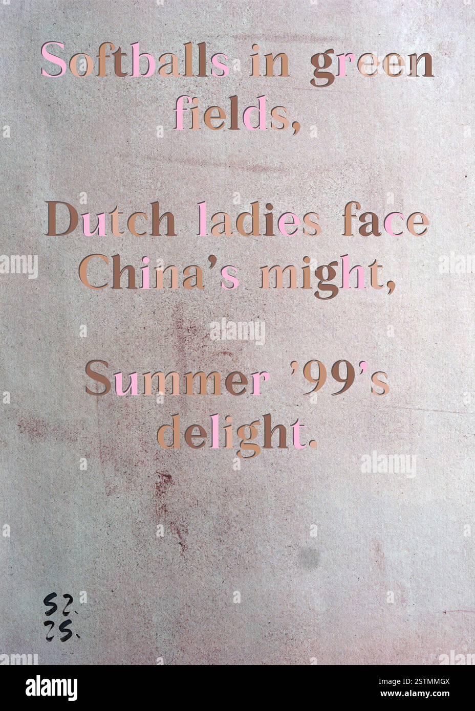 Softballs in green fields, Dutch ladies face China's might, Summer '99 ...