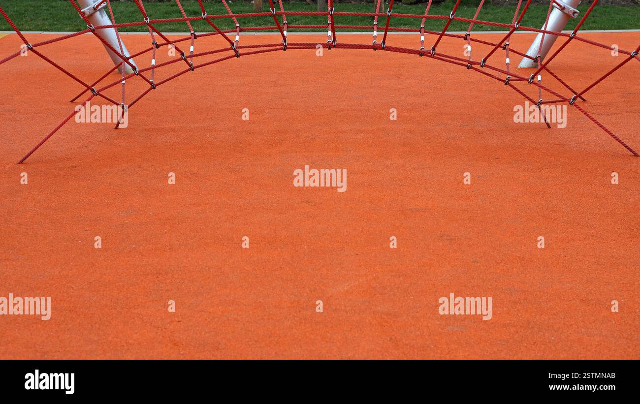 Orange Playground Net Stock Photo - Alamy