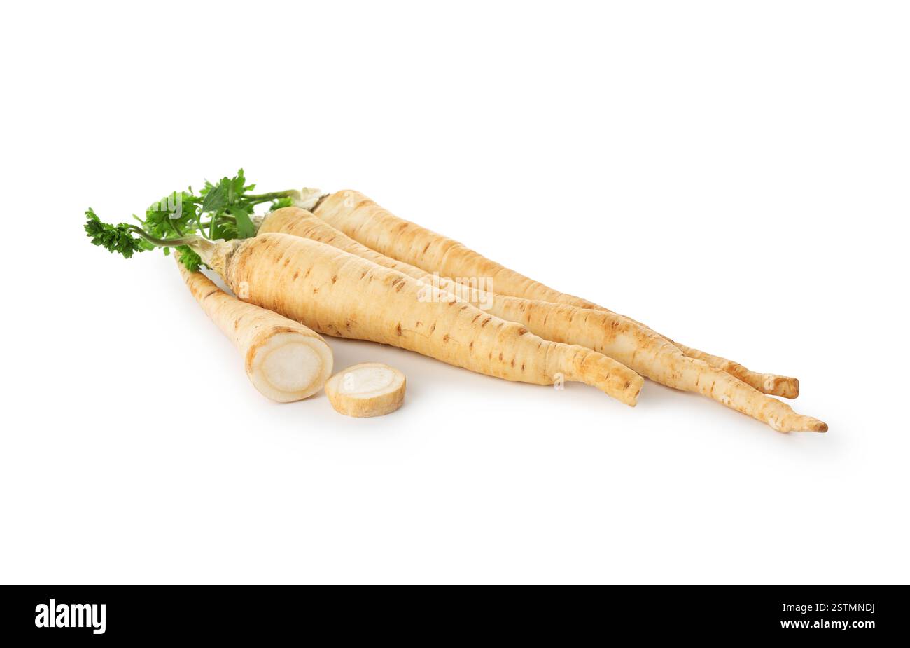 Whole and cut fresh parsley roots isolated on white Stock Photo - Alamy