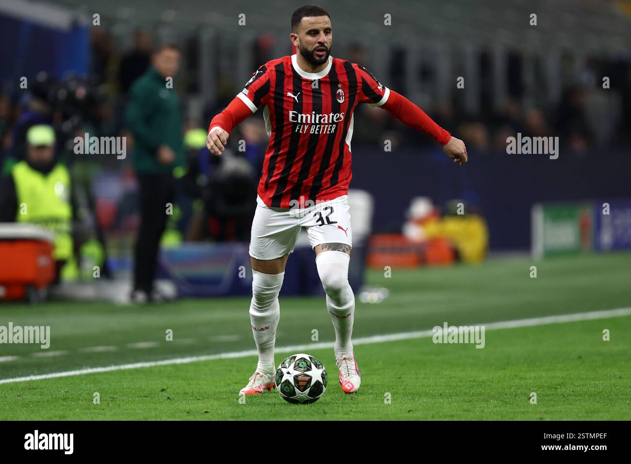 Milano, Italy. 18th Feb, 2025. Kyle Walker of Ac Milan in action during ...