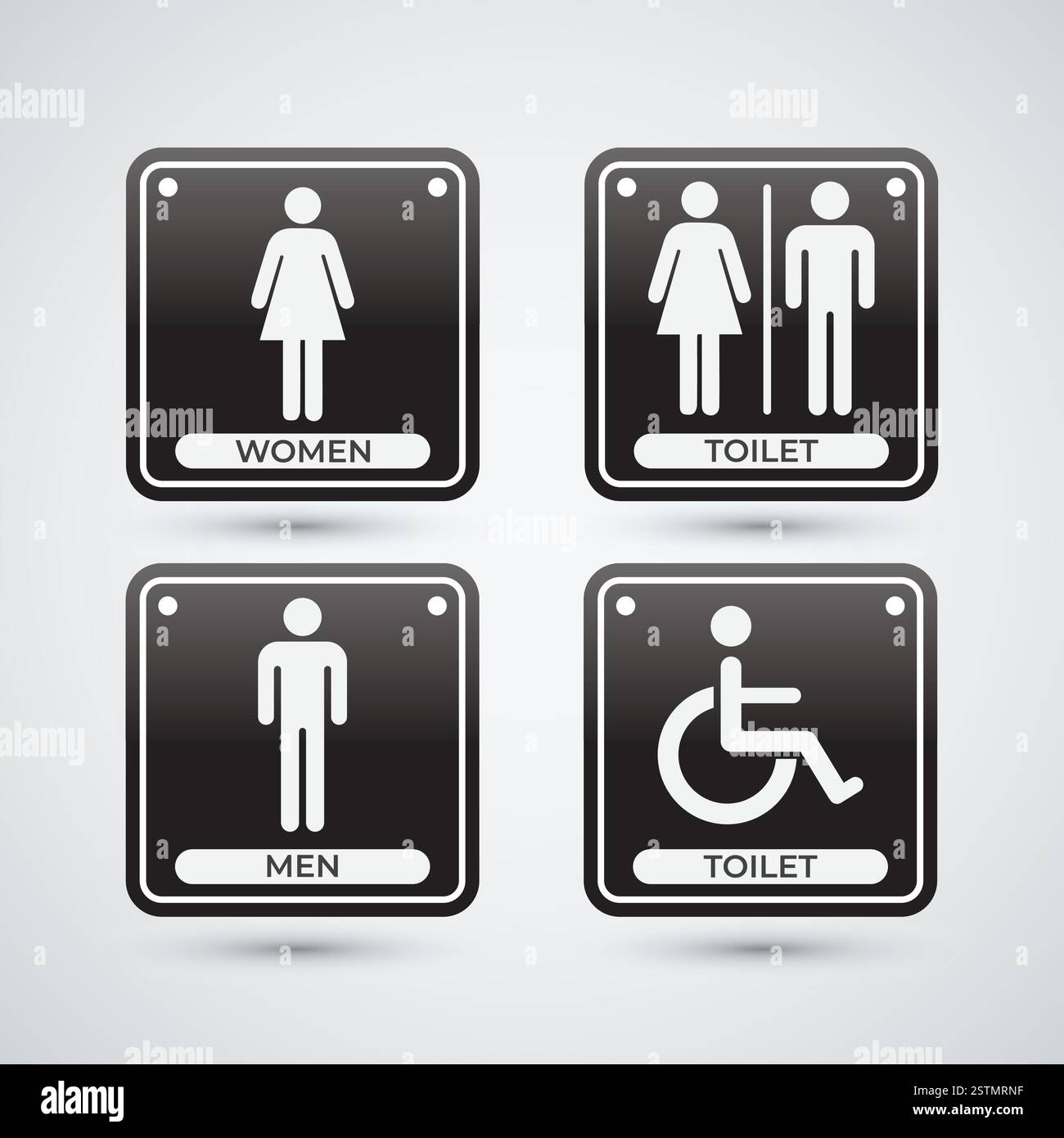 Sign on restroom door Stock Vector Images - Alamy