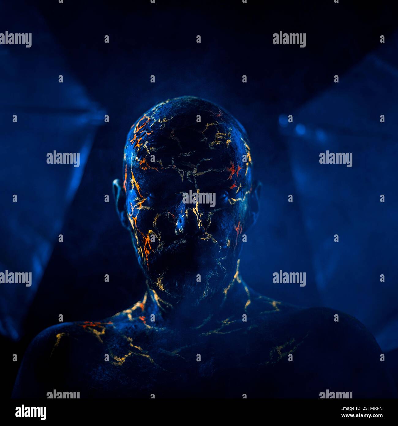 Beautiful face painted in black hi-res stock photography and images - Alamy