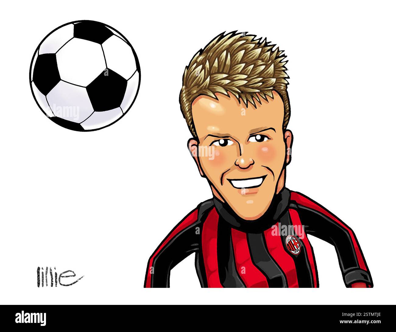 Caricature David Robert Joseph Beckham, David Beckham, former pro ...