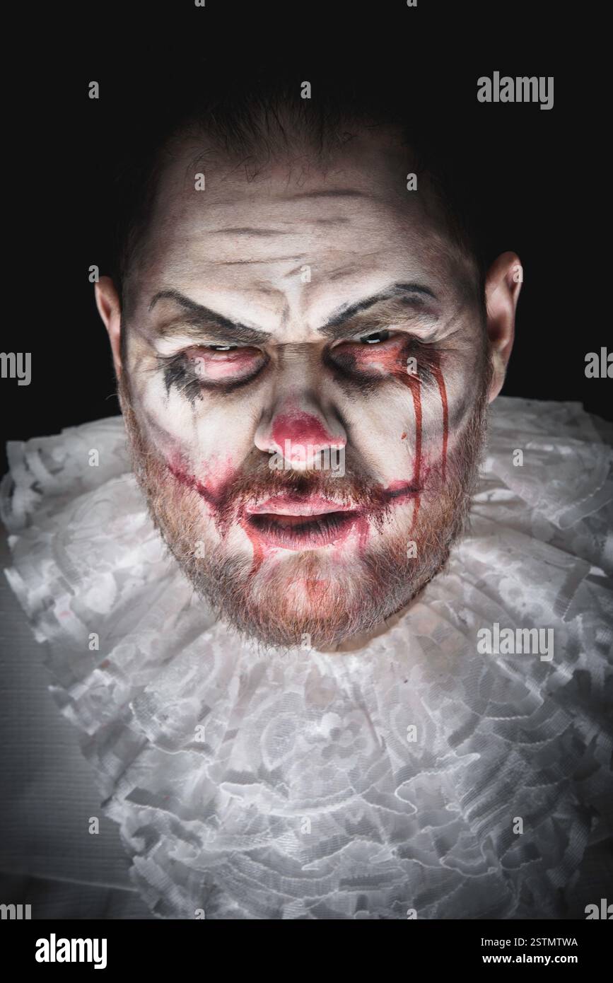 Scary Evil Clown Stock Photo - Alamy