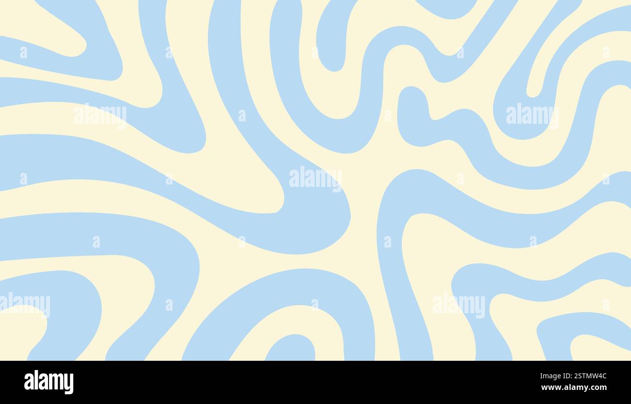 A minimal wavy abstract background with pastel blue and cream colors ...