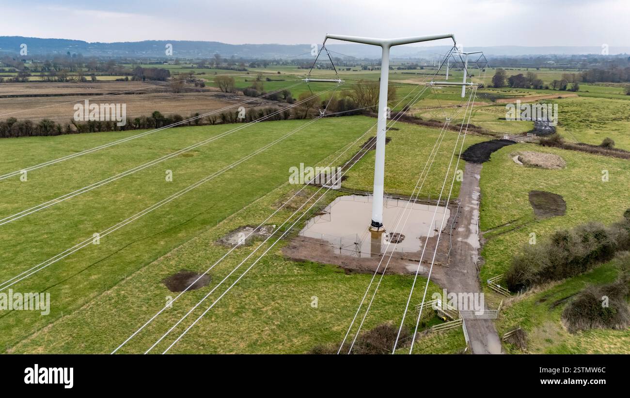 The new 'T' style electricity pylon capable of carrying high-voltage ...