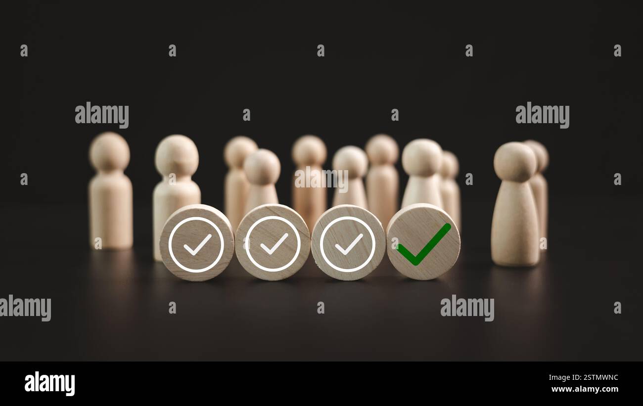 Human Resource Management, Check mark for Choose figure standing out ...