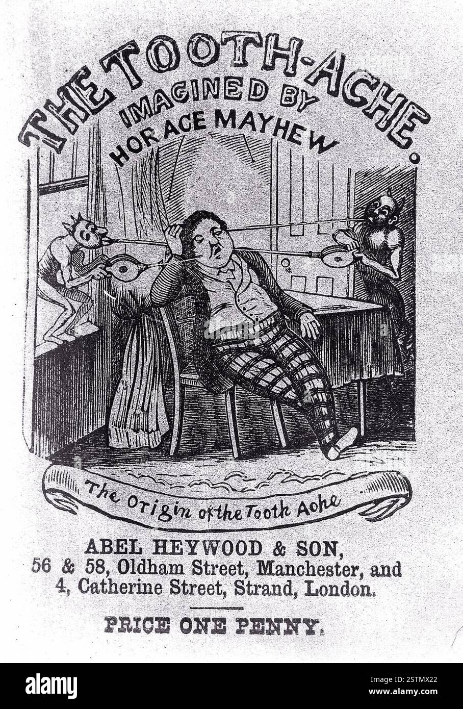 "The Origin of the Toothache" 19th century lithograph Stock Photo - Alamy