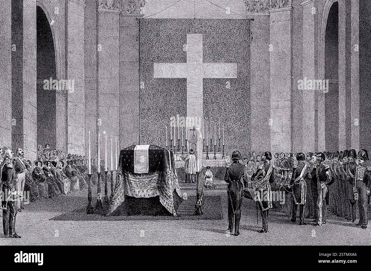 The ceremony surrounding Napoleon Bonaparte's coffin in the Chapel of ...