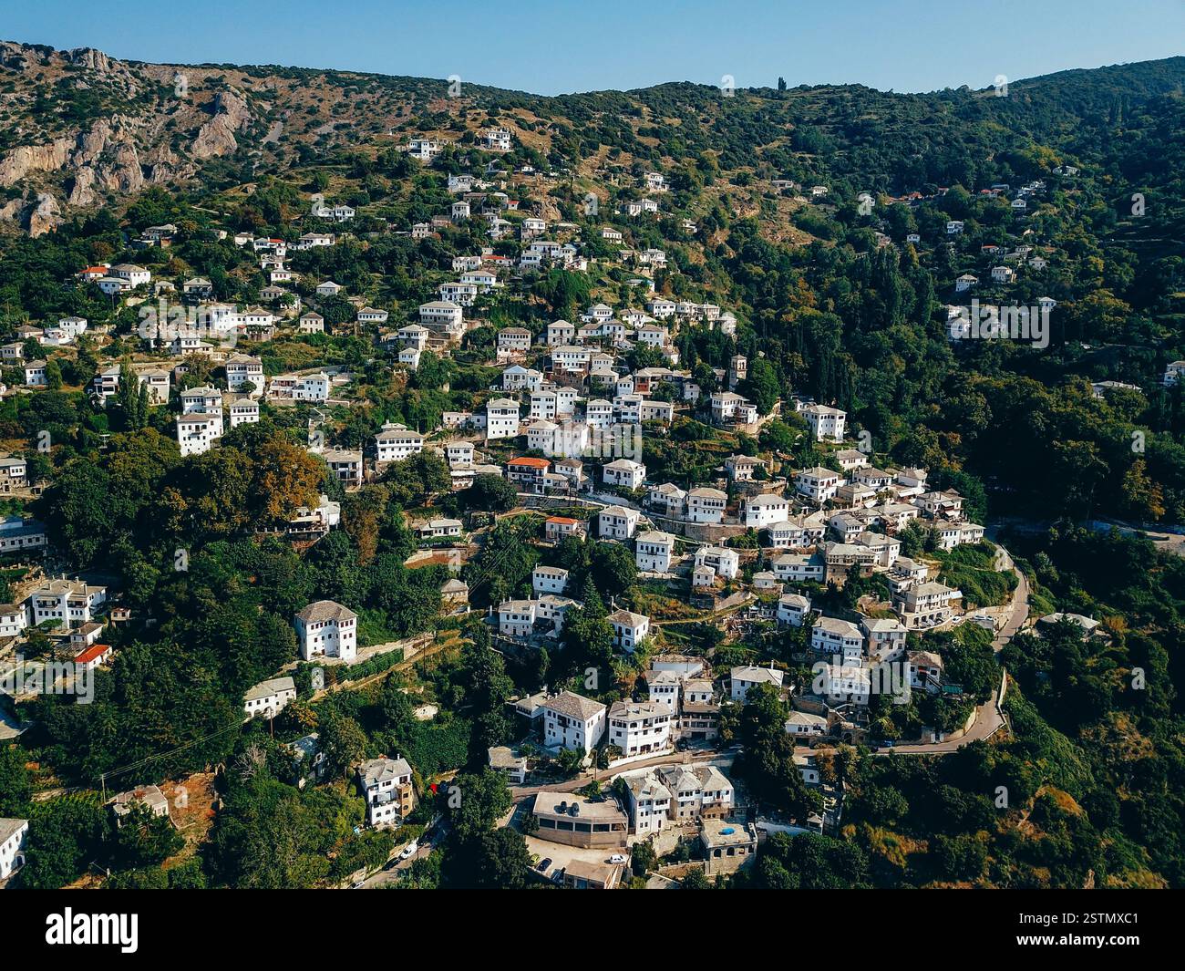 Small town in the countryside, aerial photography Stock Photo - Alamy