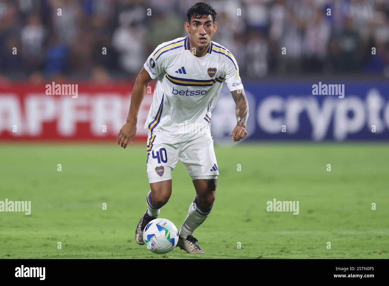 Lima, Peru. 19th Feb, 2025. Lautaro Di Lollo of Boca Juniors during the ...