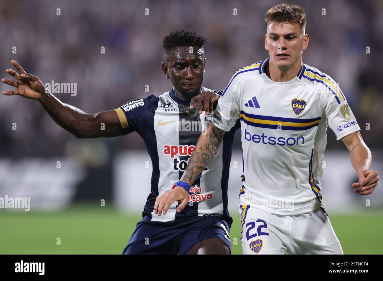Lima, Peru. 19th Feb, 2025. Eryc Castillo of Alianza Lima and Kevin ...