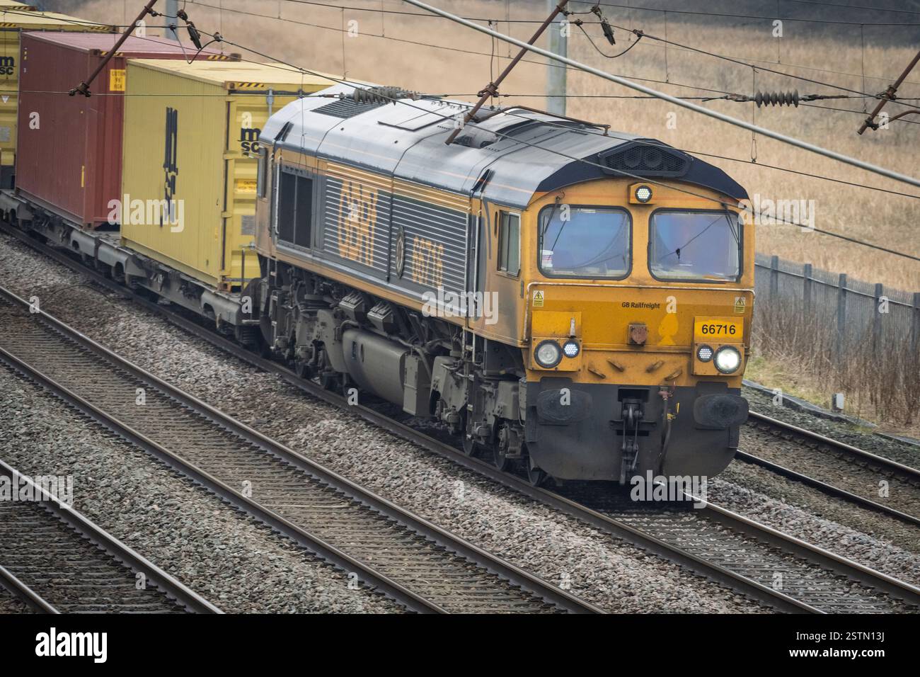 The GB Railfreight Class 66 locomotive 66716 named "Locomotive ...