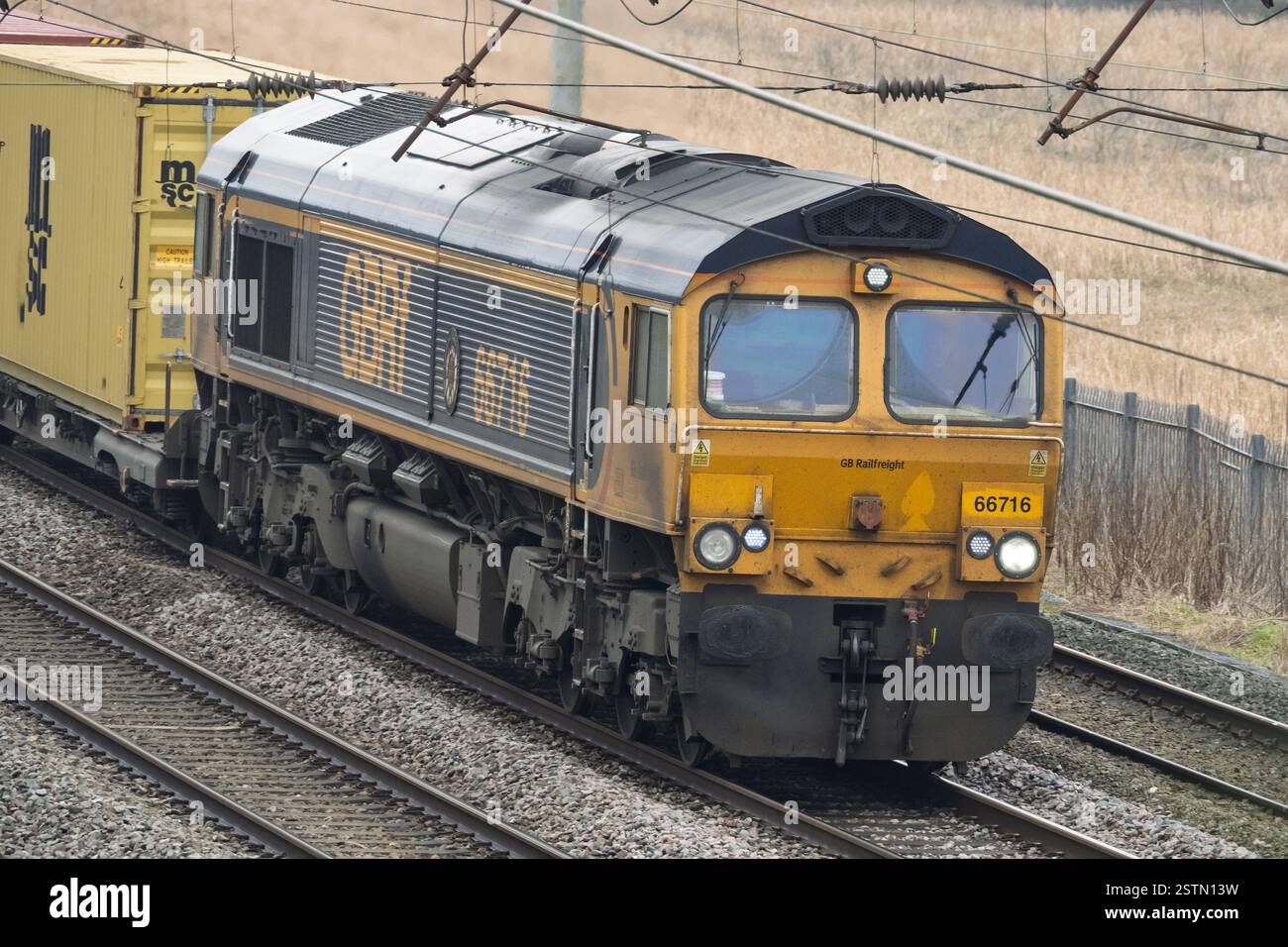 The GB Railfreight Class 66 locomotive 66716 named "Locomotive ...