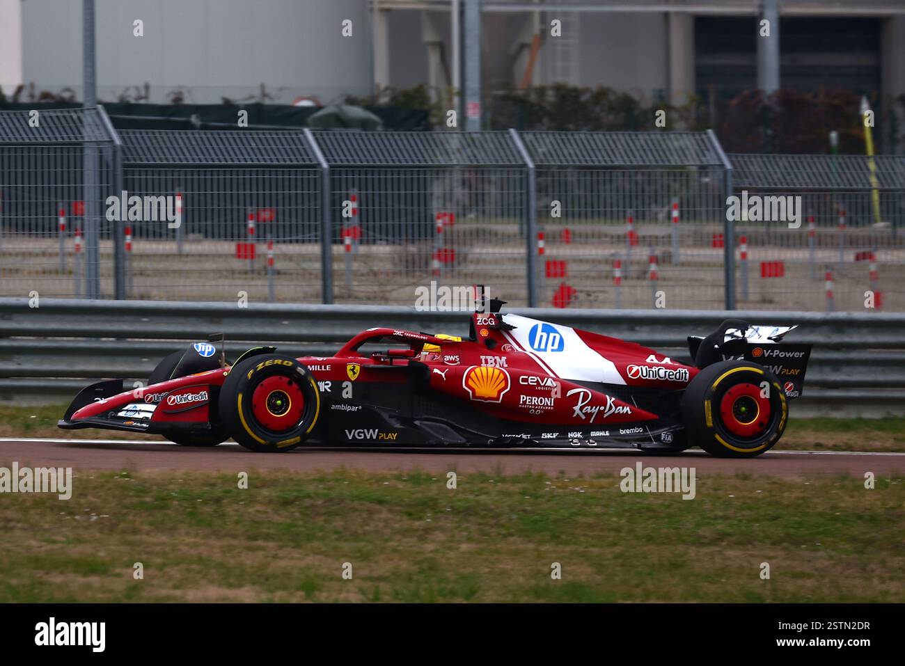 Modena, Italy. 19th Feb, 2025. Lewis Hamilton on track during a ...