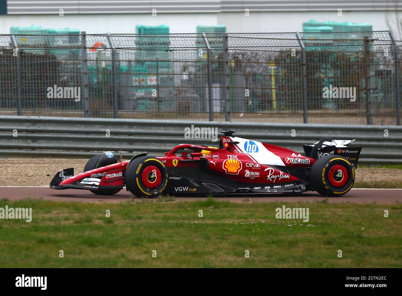 Modena, Italy. 19th Feb, 2025. Lewis Hamilton on track during a ...